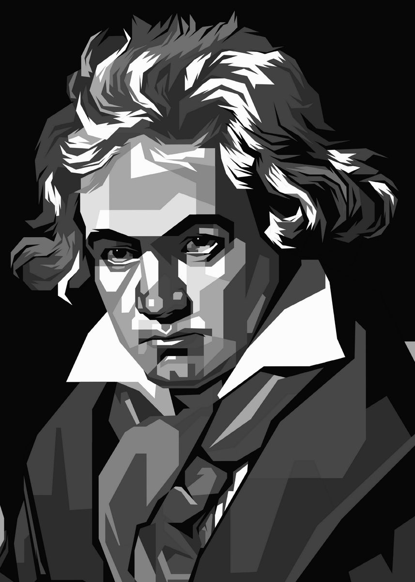 'Ludwig Van Beethoven' Poster, picture, metal print, paint by Imad Wpap ...