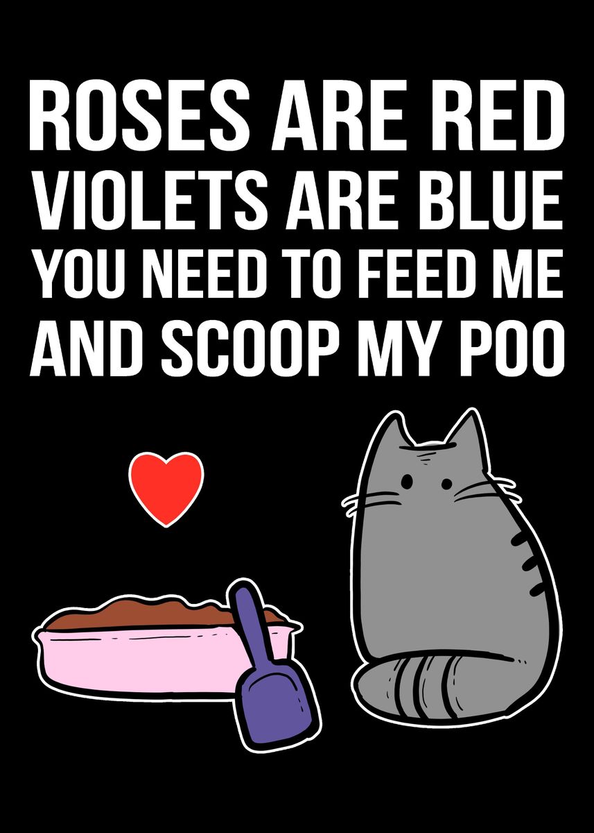 'Funny Feed Me Animal Lover' Poster, picture, metal print, paint by ...