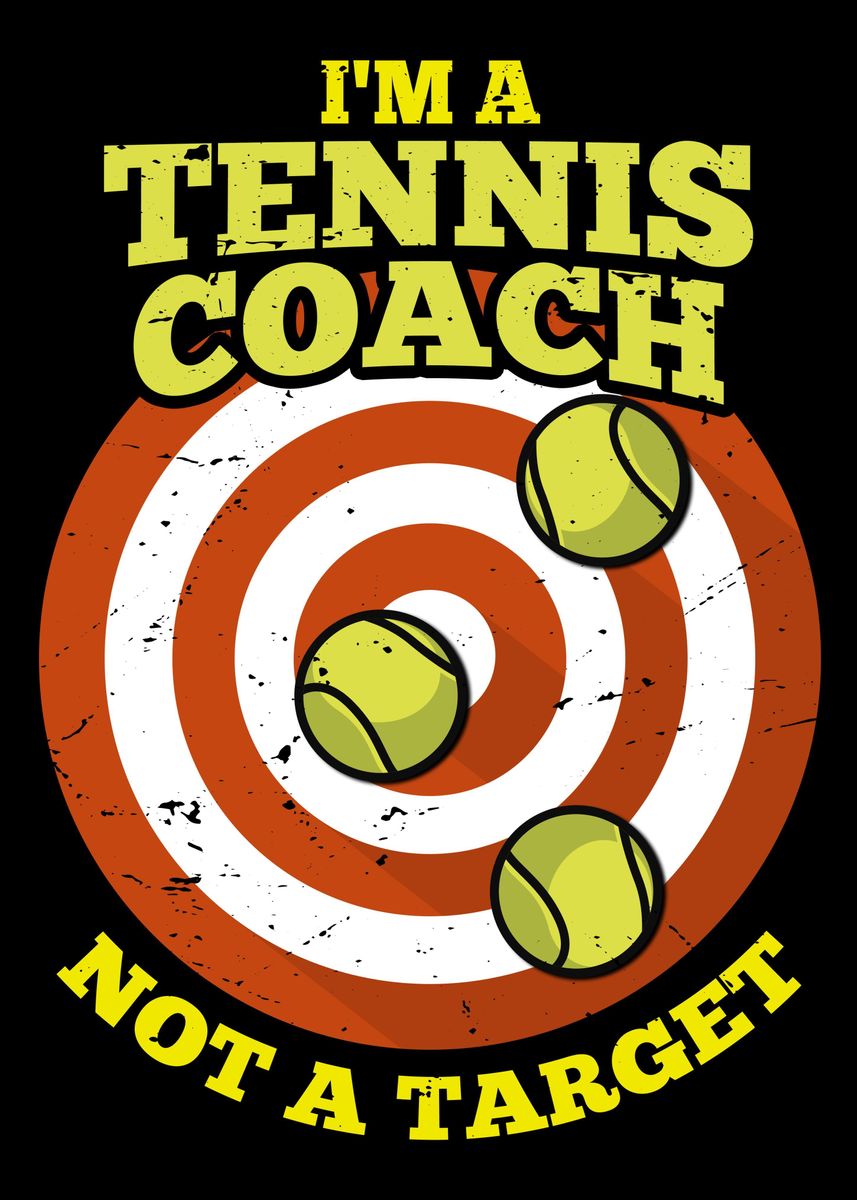 'Tennis Coach' Poster, picture, metal print, paint by John DonJoe ...