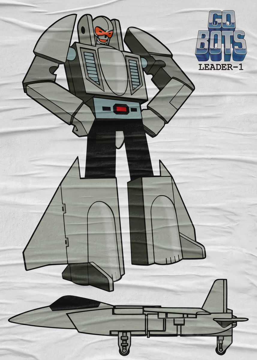 'Go Bots Leader One' Poster, picture, metal print, paint by Manuel ...