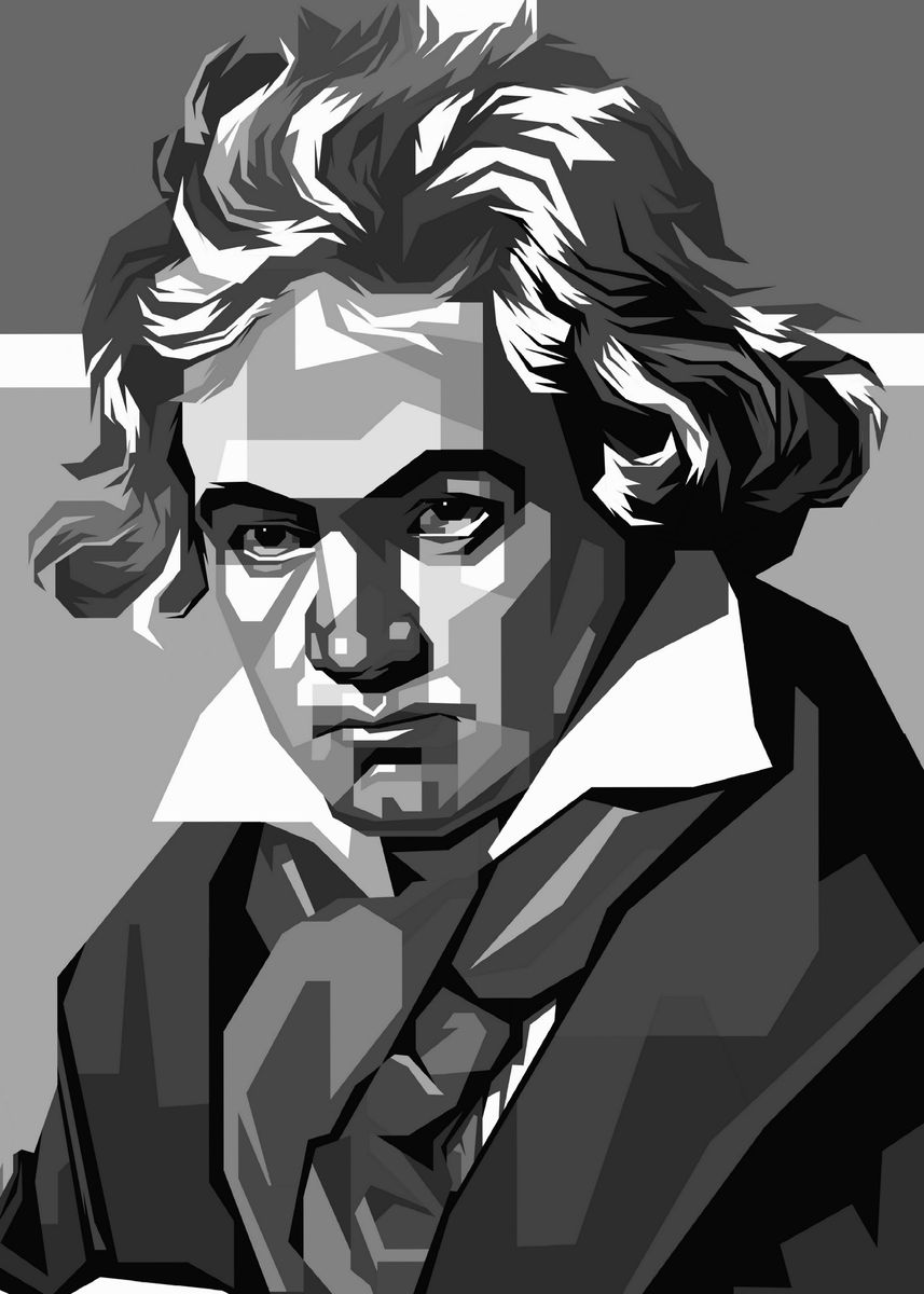 'Ludwig Van Beethoven' Poster, picture, metal print, paint by Imad Wpap ...