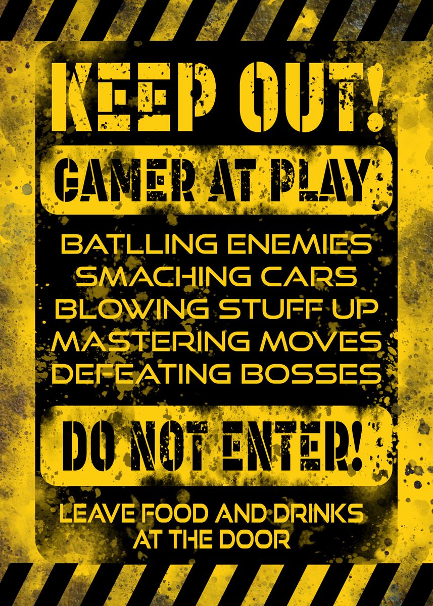 'Keep OUT' Poster by MyDigitalMind | Displate