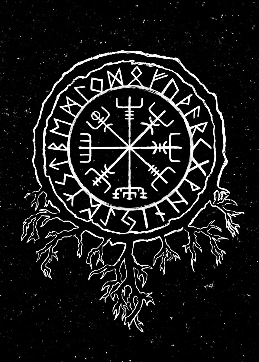 'Nordic Mythology Runes' Poster, picture, metal print, paint by RAWWR ...