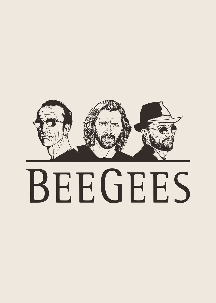 'The Bee Gees' Poster, picture, metal print, paint by supergaff | Displate