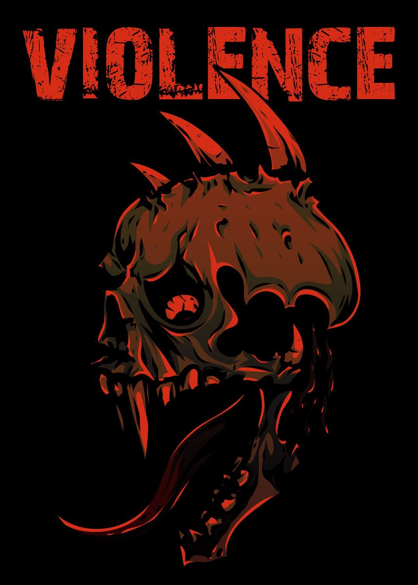 'Demon Skull Gothic Devil' Poster, picture, metal print, paint by Eye ...