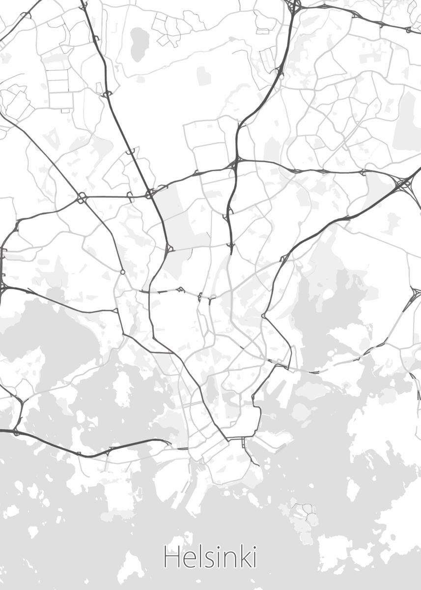 'Helsinki' Poster, picture, metal print, paint by Patryk Andrzejewski | Displate