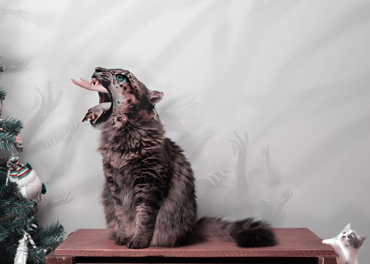 'Horror Cat' Poster by Tomcwillmott | Displate