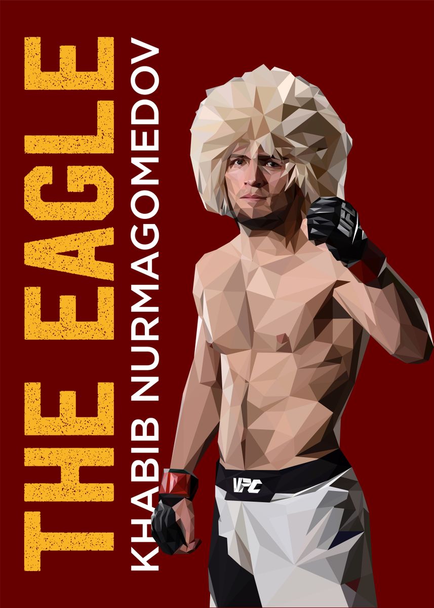 'Khabib Nurmagomedov' Poster, picture, metal print, paint by Lowpoly ...