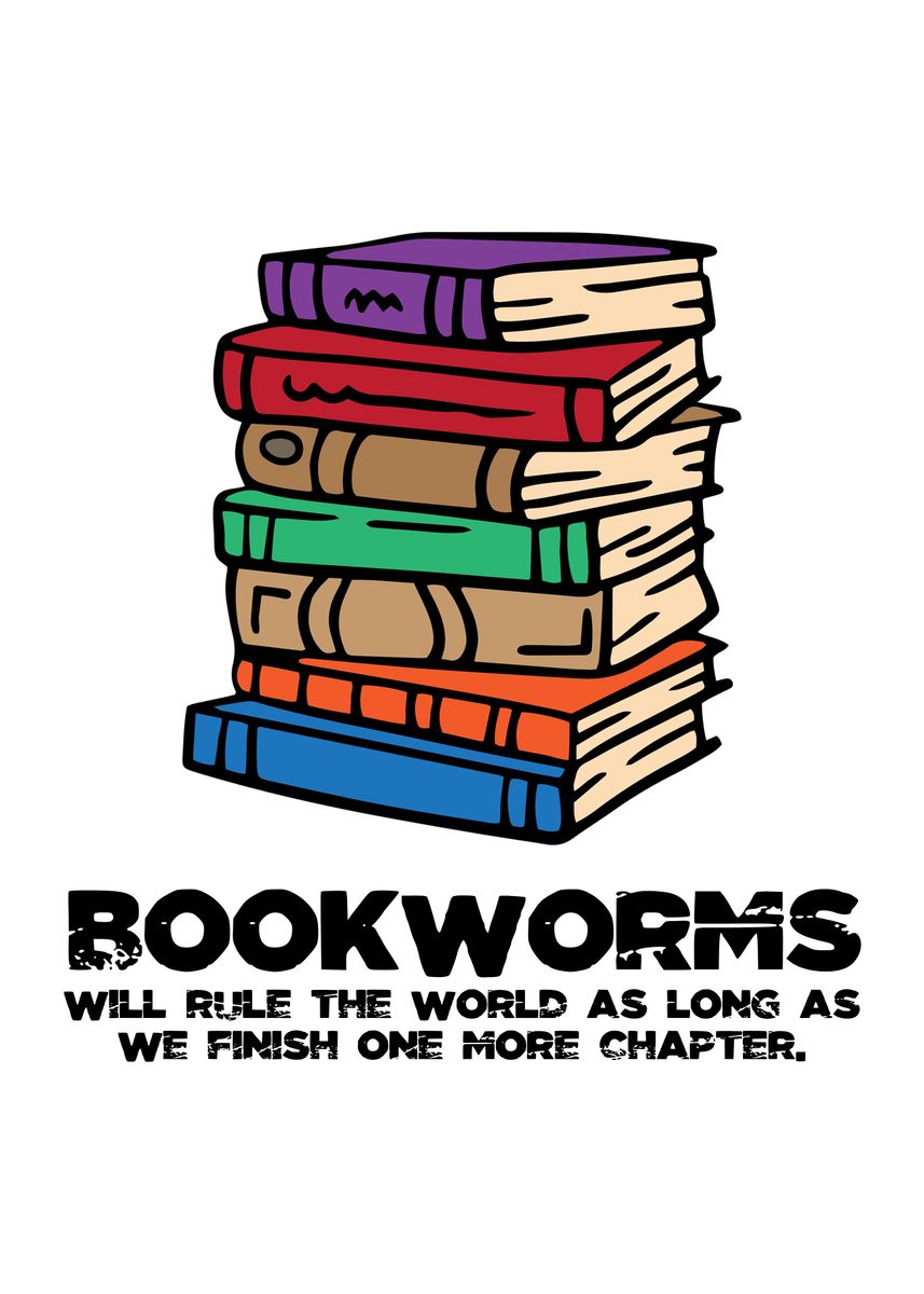 'Bookworms Quote Wall Art' Poster, picture, metal print, paint by ...