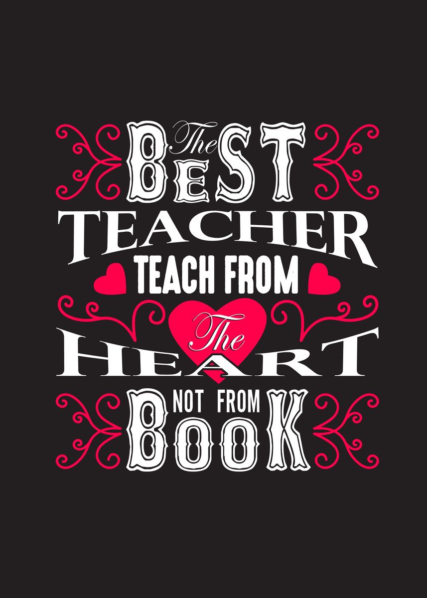 'Best Teacher' Poster, picture, metal print, paint by Beone Digital ...