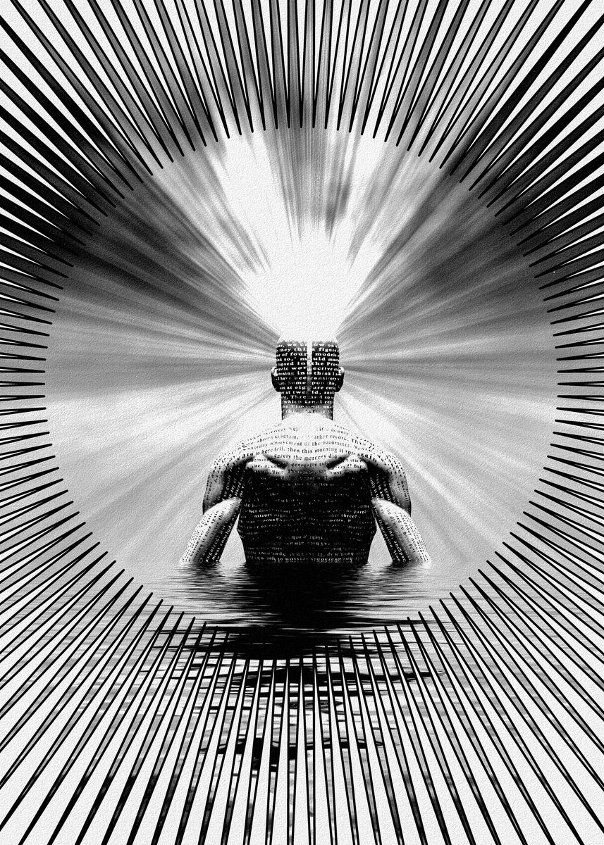 'Man radiates light' Poster by Bruce Rolff | Displate