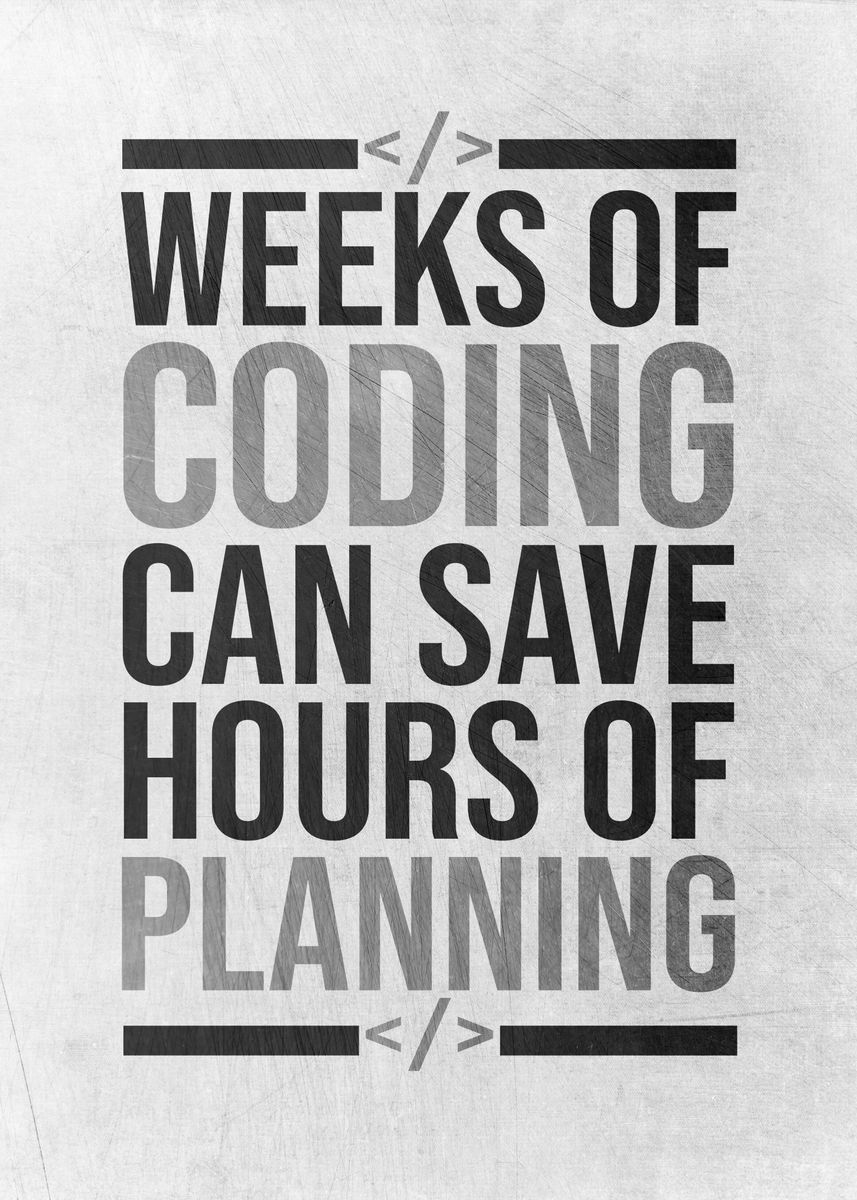 'Coder White Poster' Poster, picture, metal print, paint by PosterWorld ...