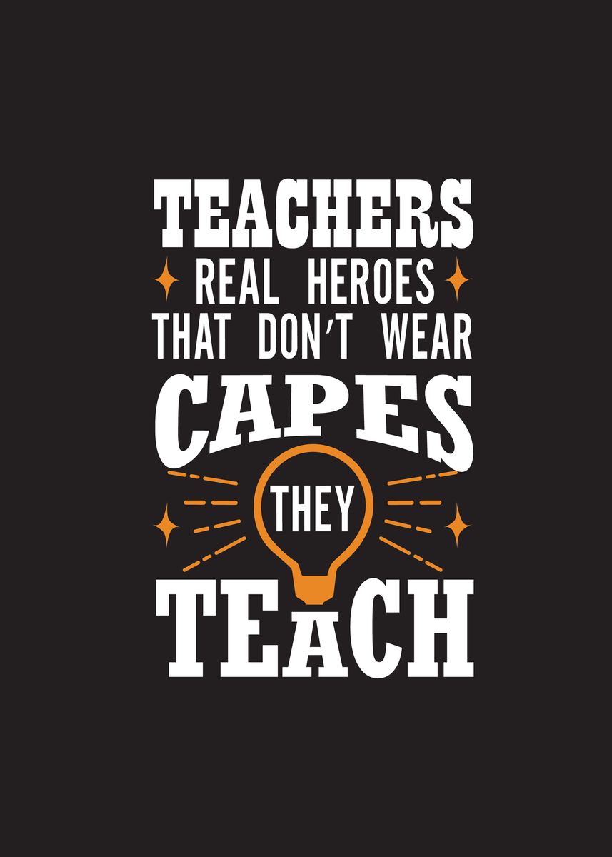 'Capes Teacher' Poster by Beone Digital | Displate