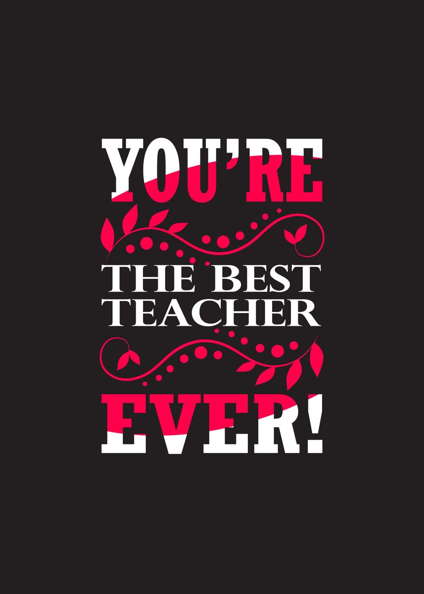 'Best Teacher' Poster by Beone Digital | Displate