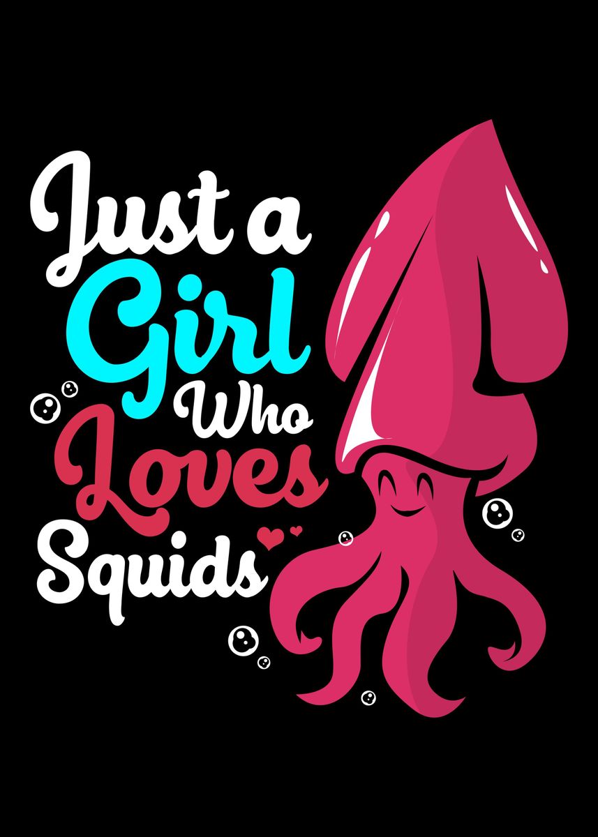 'Cute Octopus Girl' Poster by FunnyGifts | Displate