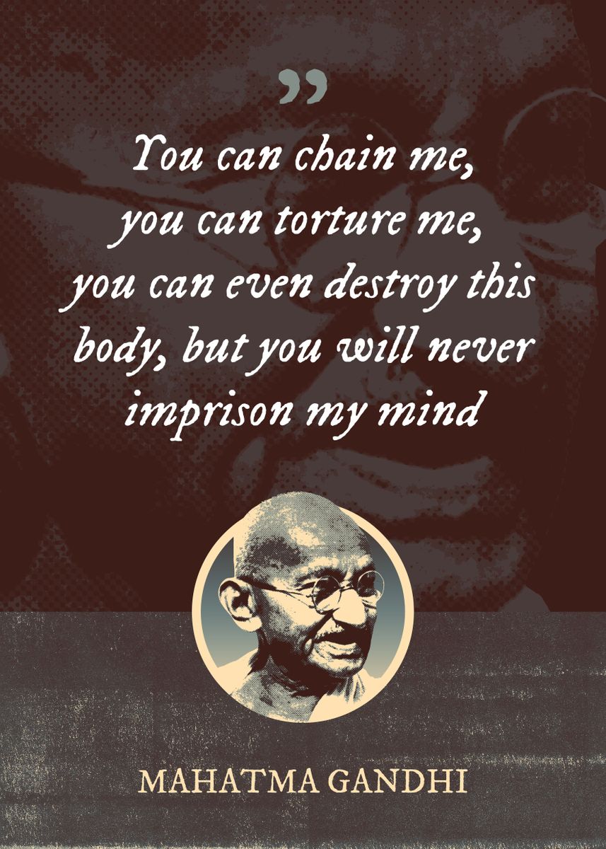 'You can chain me you can ' Poster, picture, metal print, paint by ...