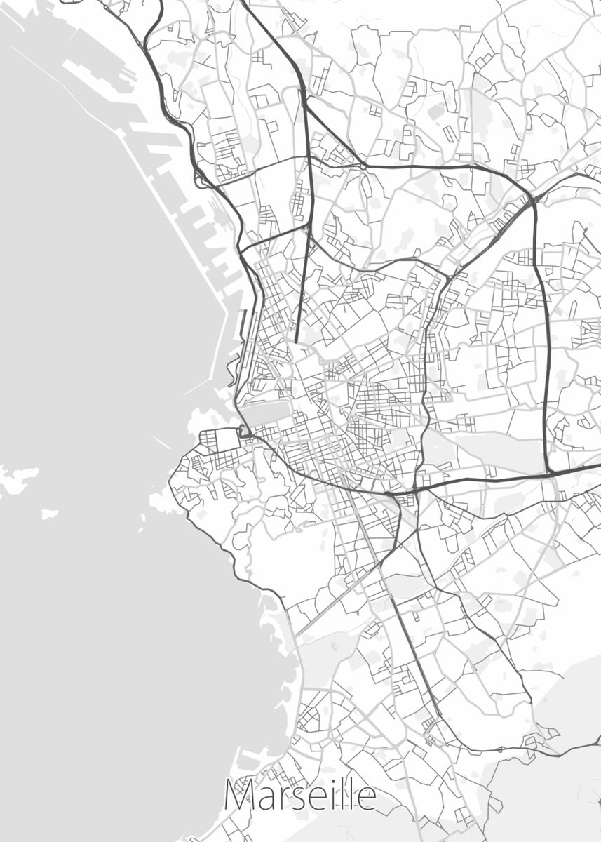 'Marseille' Poster, picture, metal print, paint by Patryk Andrzejewski | Displate