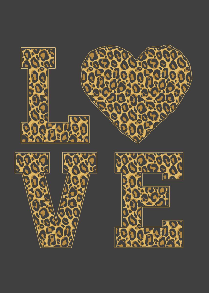 'Love Leo Pattern' Poster, picture, metal print, paint by schmugo ...