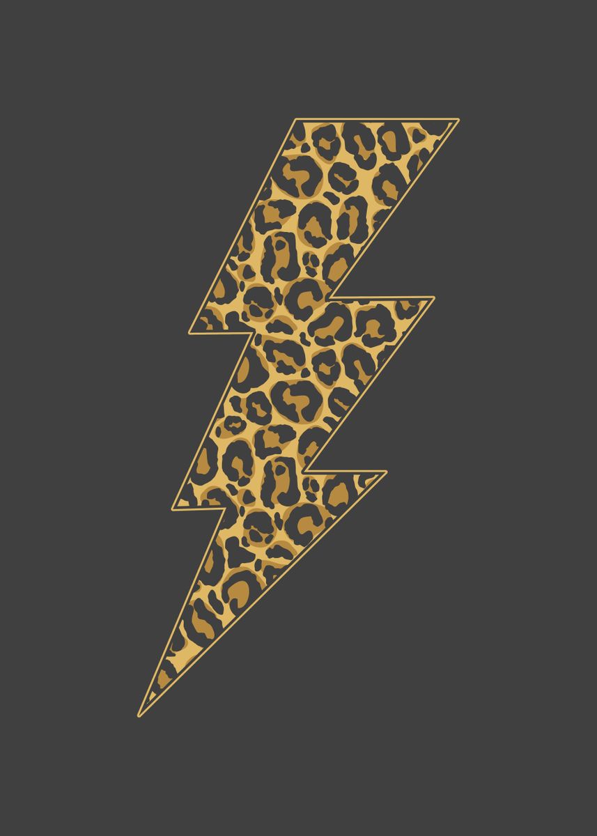'Lightning Leopard Pattern' Poster, picture, metal print, paint by ...
