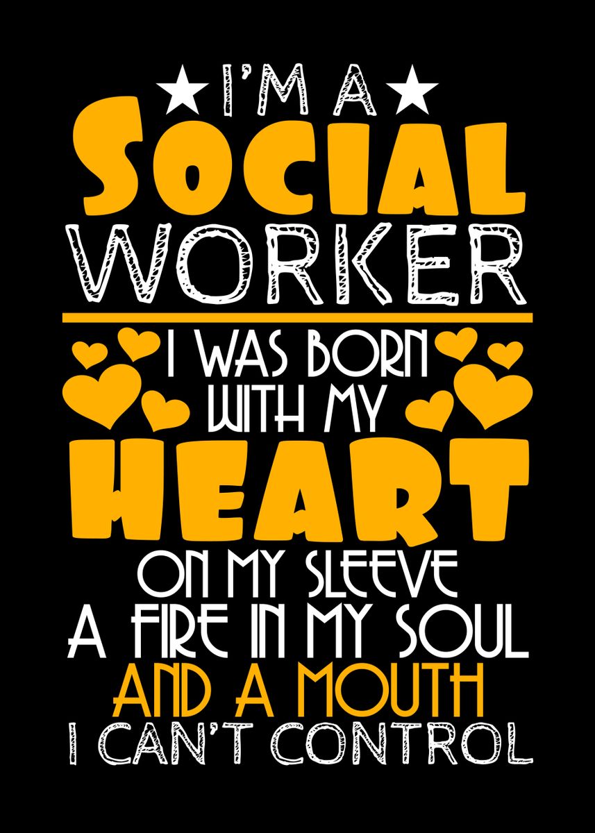 'Social Worker Assistance' Poster, picture, metal print, paint by ...
