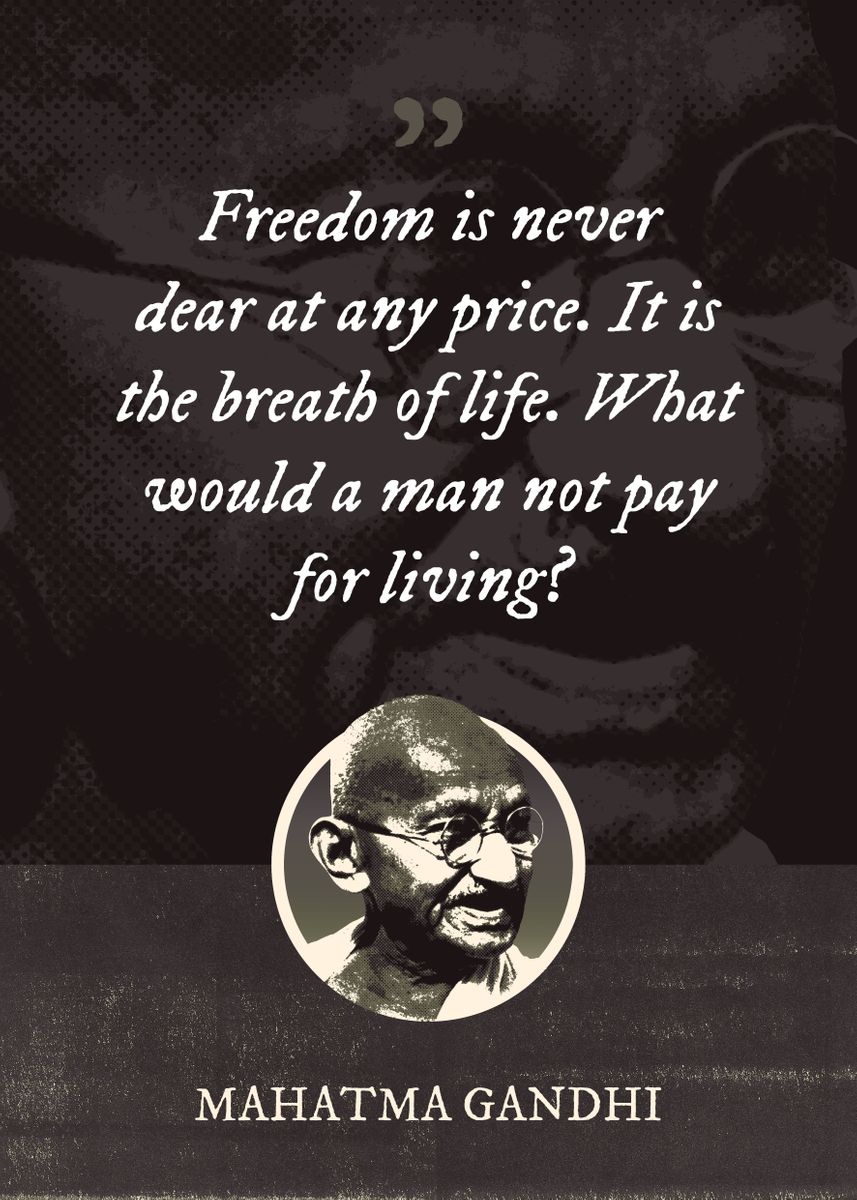 'Freedom is never dear at' Poster, picture, metal print, paint by ...