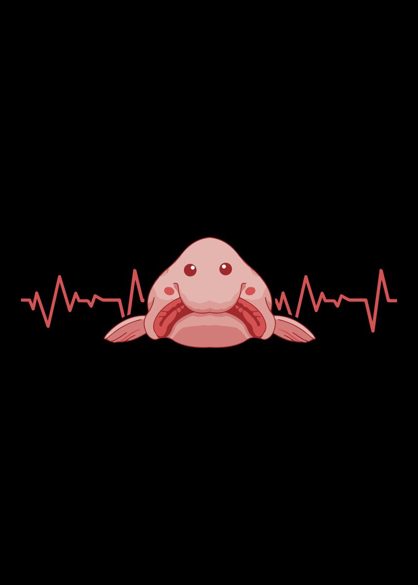 'Blobfish Heartbeat' Poster by FunnyGifts | Displate