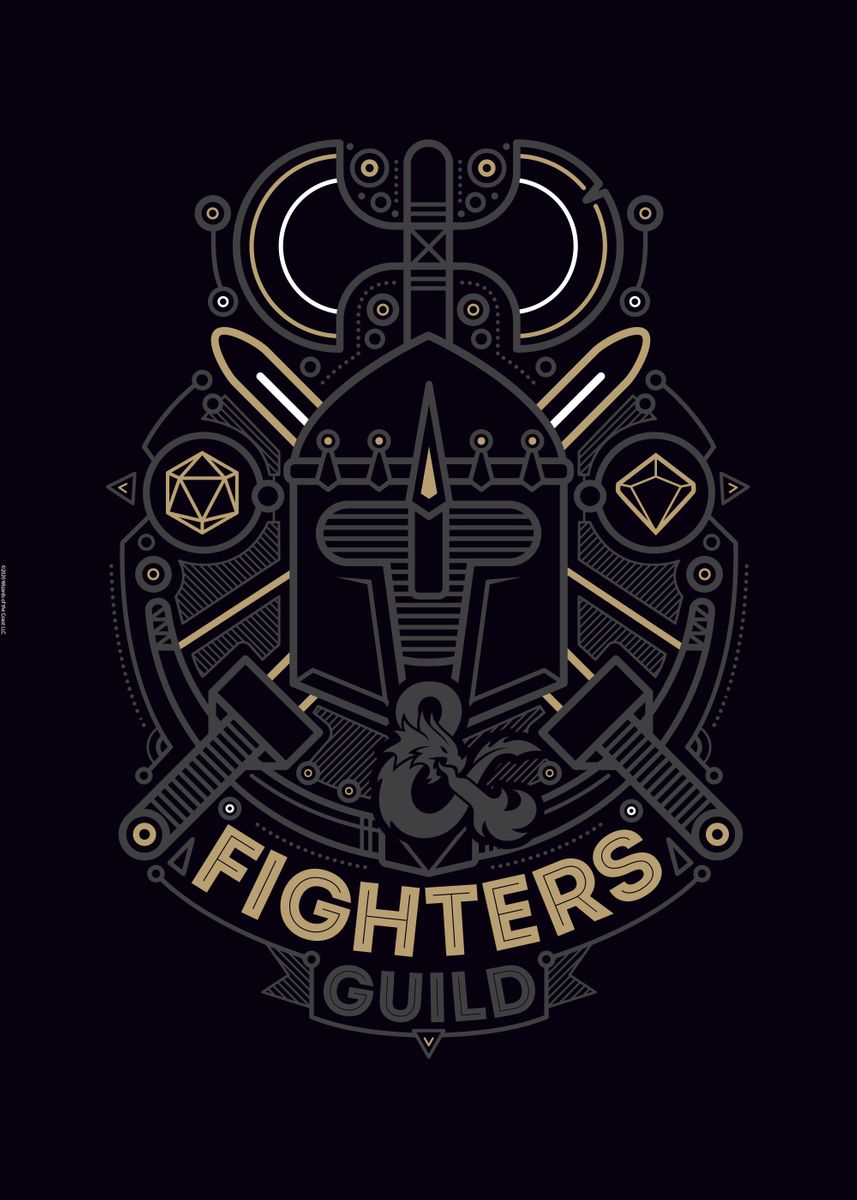 'Fighters Guild' Poster, picture, metal print, paint by Dungeons and ...