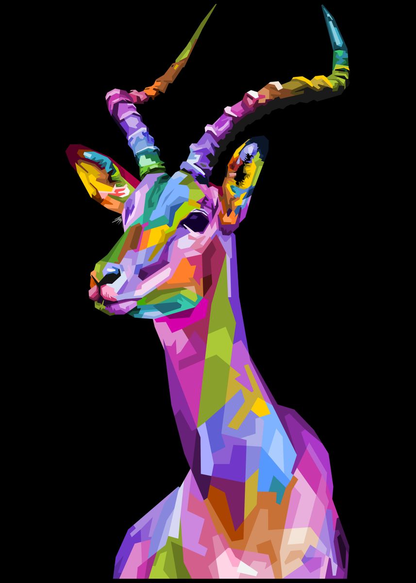 'colorful impala ' Poster, picture, metal print, paint by peri priatna ...