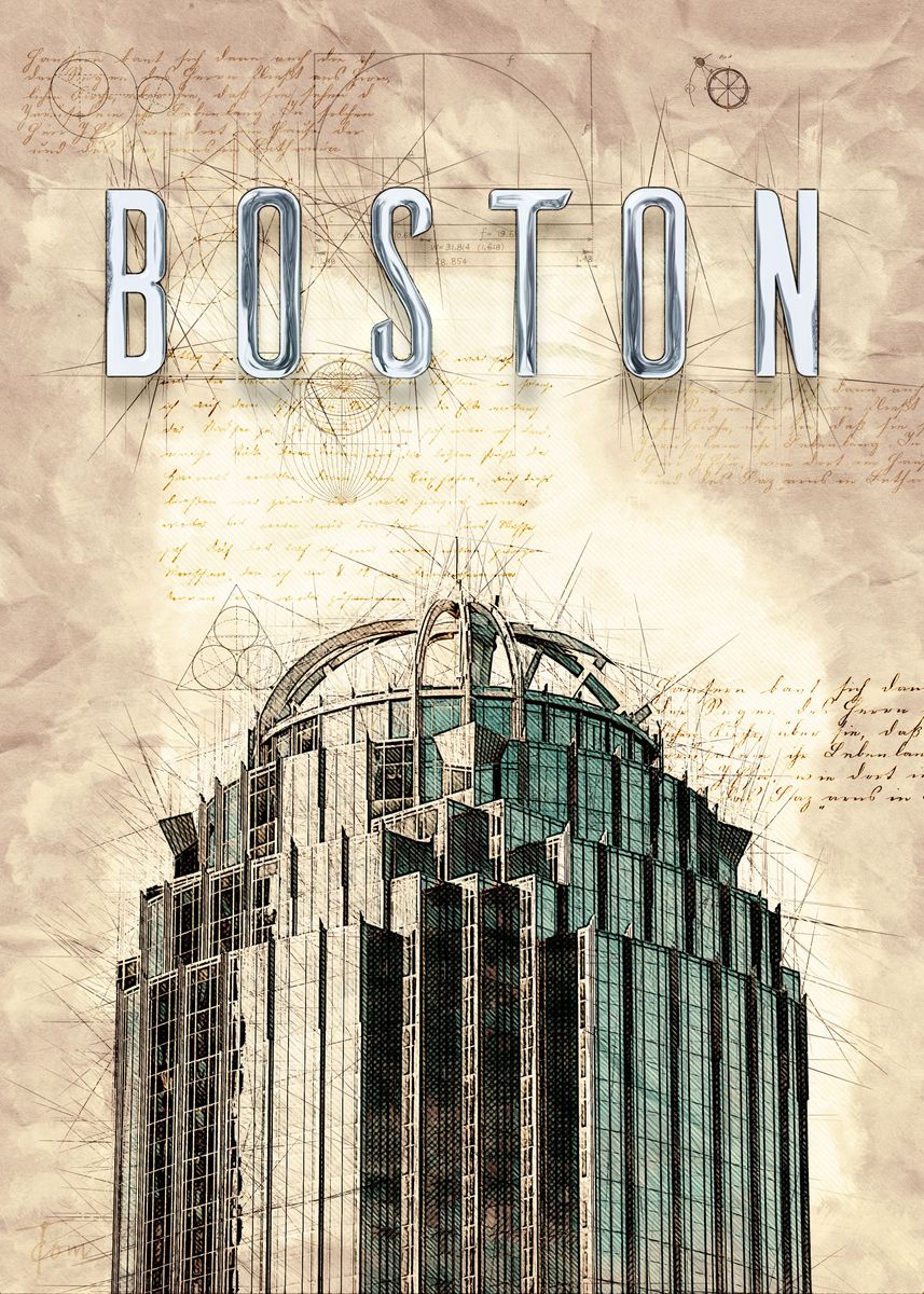 'Boston' Poster, picture, metal print, paint by Petra Rommelfanger ...