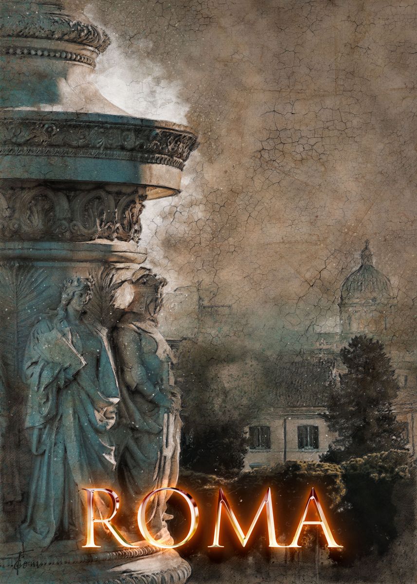 'Roma' Poster, picture, metal print, paint by Petra Rommelfanger | Displate