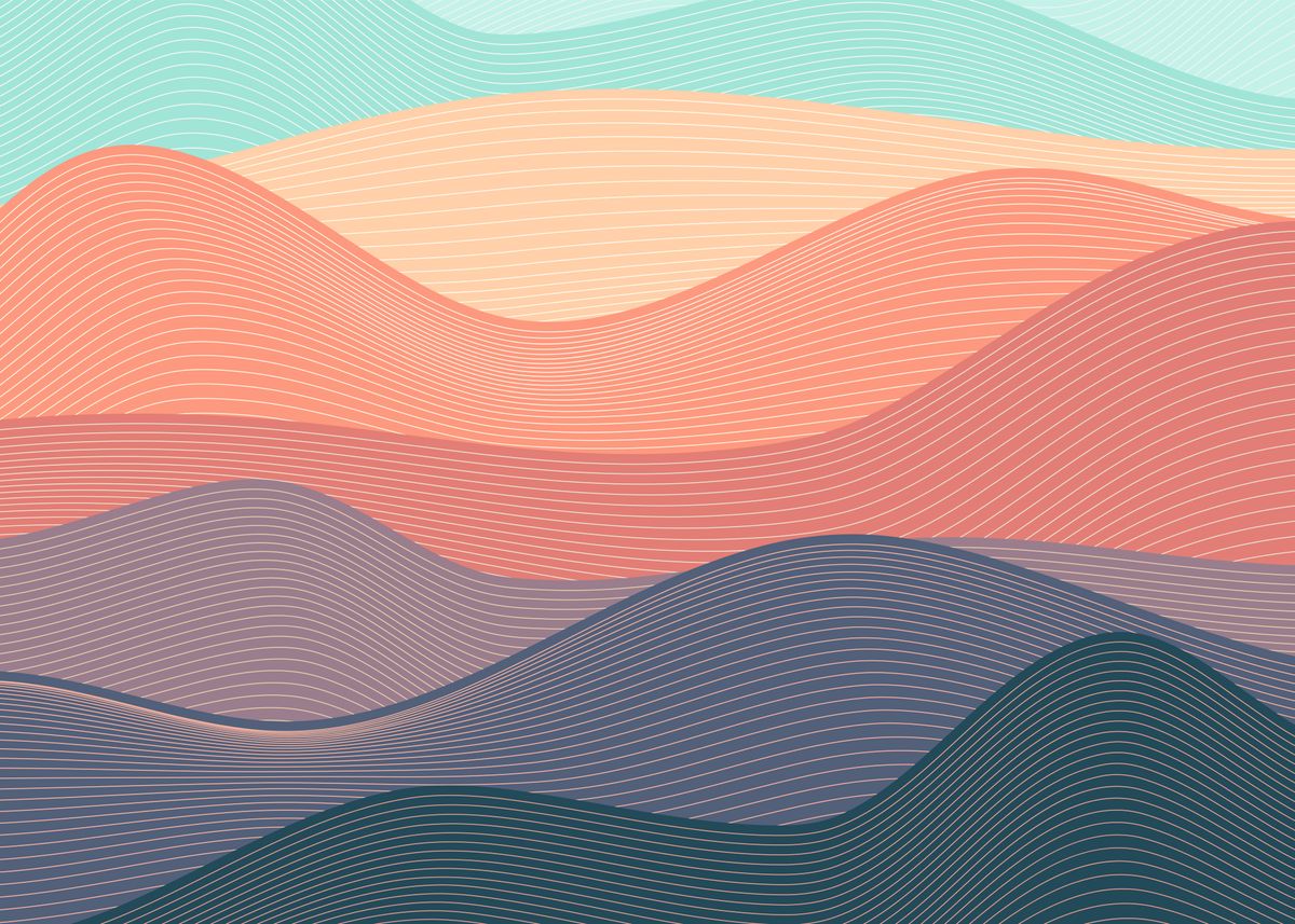 'Wave Abstract Art' Poster by Genesis | Displate