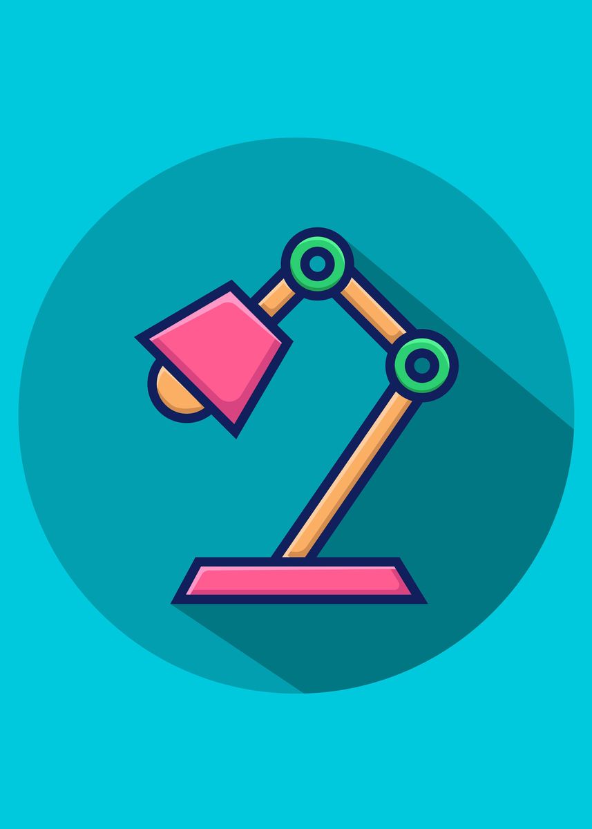 'Table lamp' Poster, picture, metal print, paint by frmn design | Displate