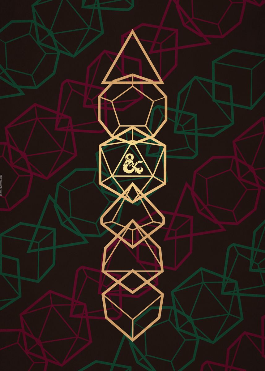 'Dice lines' Poster, picture, metal print, paint by Dungeons and ...