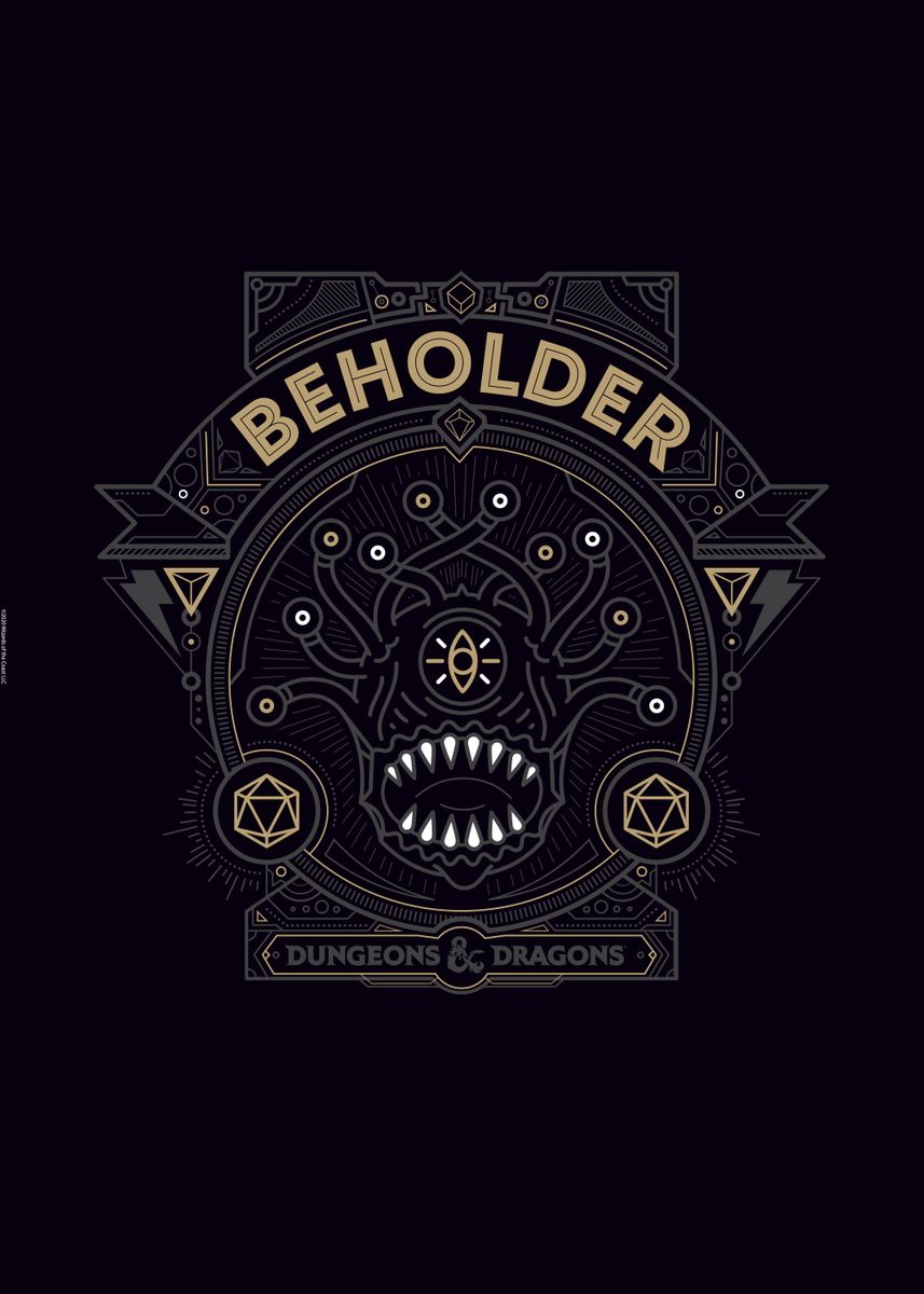 'Beholder' Poster, picture, metal print, paint by Dungeons and Dragons ...