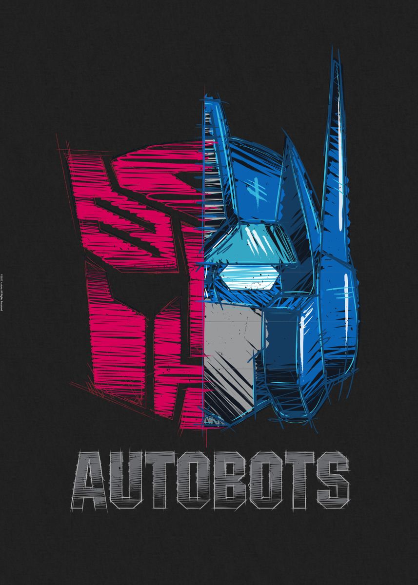 'Autobots' Poster, picture, metal print, paint by Transformers | Displate
