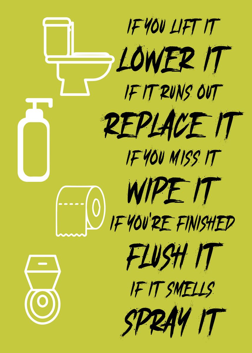 'Toilet' Poster, picture, metal print, paint by Tara Anderson | Displate