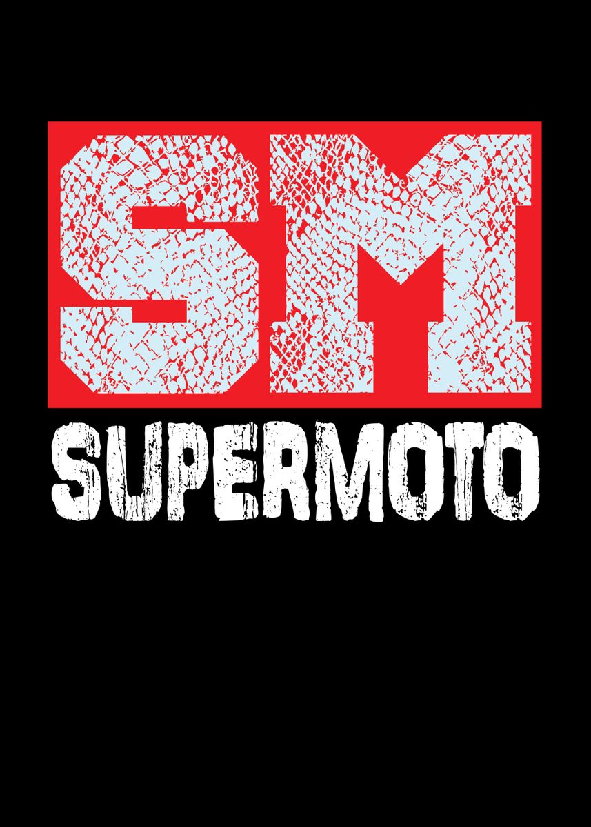'Supermoto Motorcycle Sm' Poster by ZS C O M M E R C E | Displate