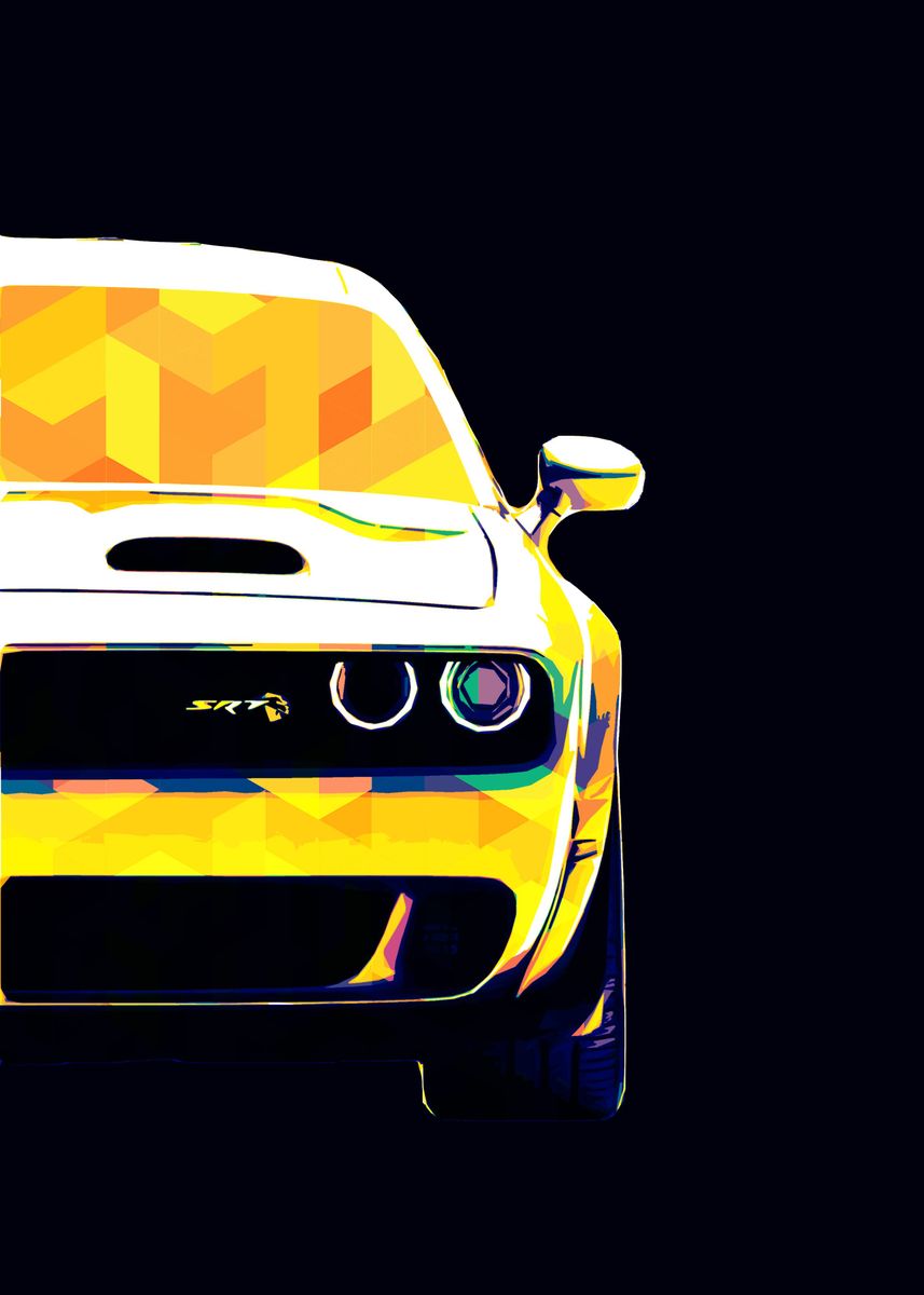 ' muscle car' Poster, picture, metal print, paint by ZHAISHOKU MAKAMURA ...