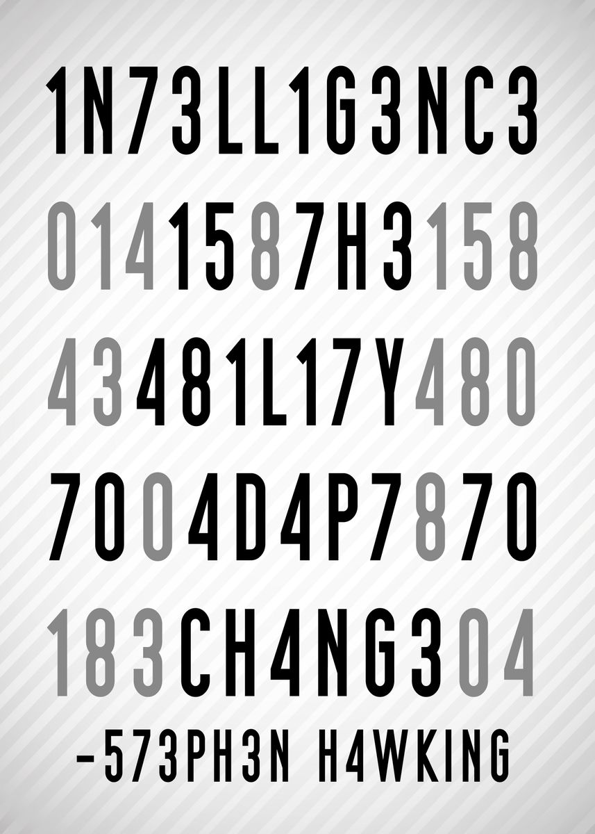 'Adapt or Die Encoded ' Poster, picture, metal print, paint by Nice ...