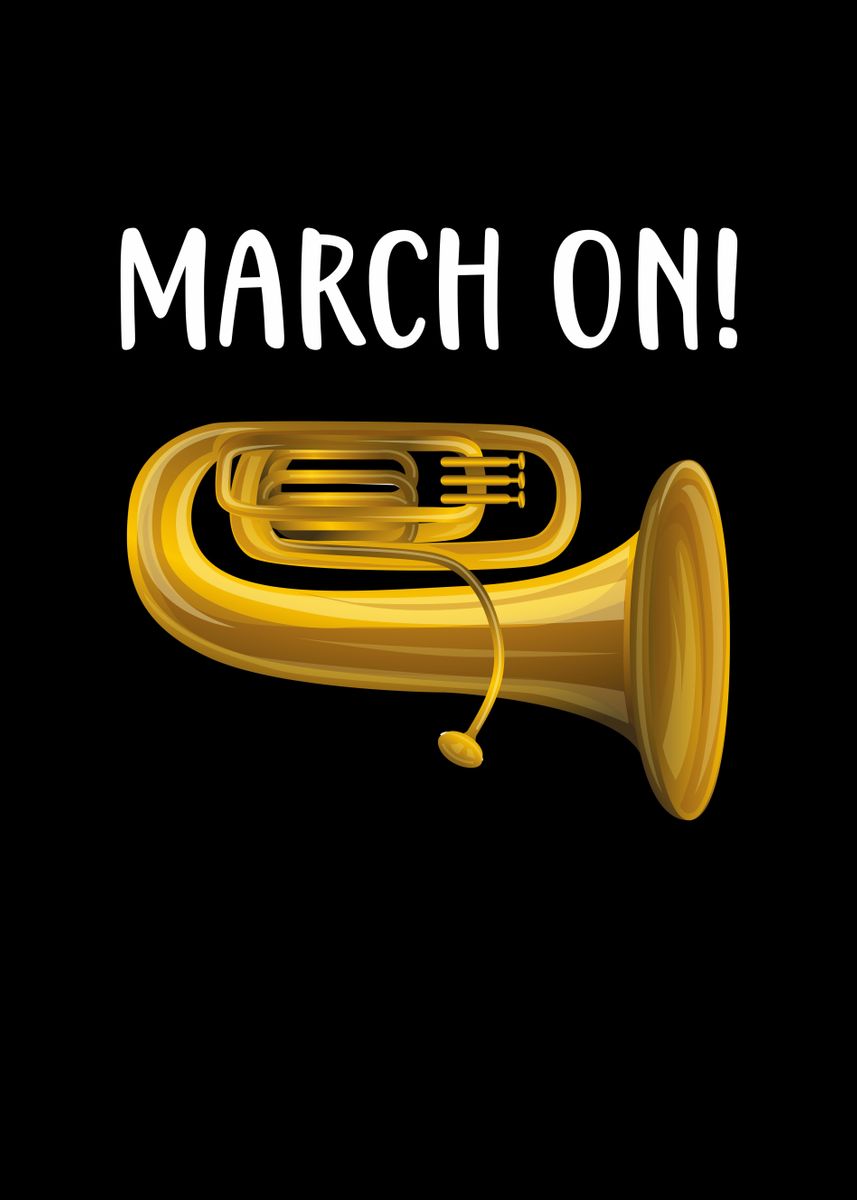 'Trumpet Marching Band' Poster, picture, metal print, paint by Foxxy ...