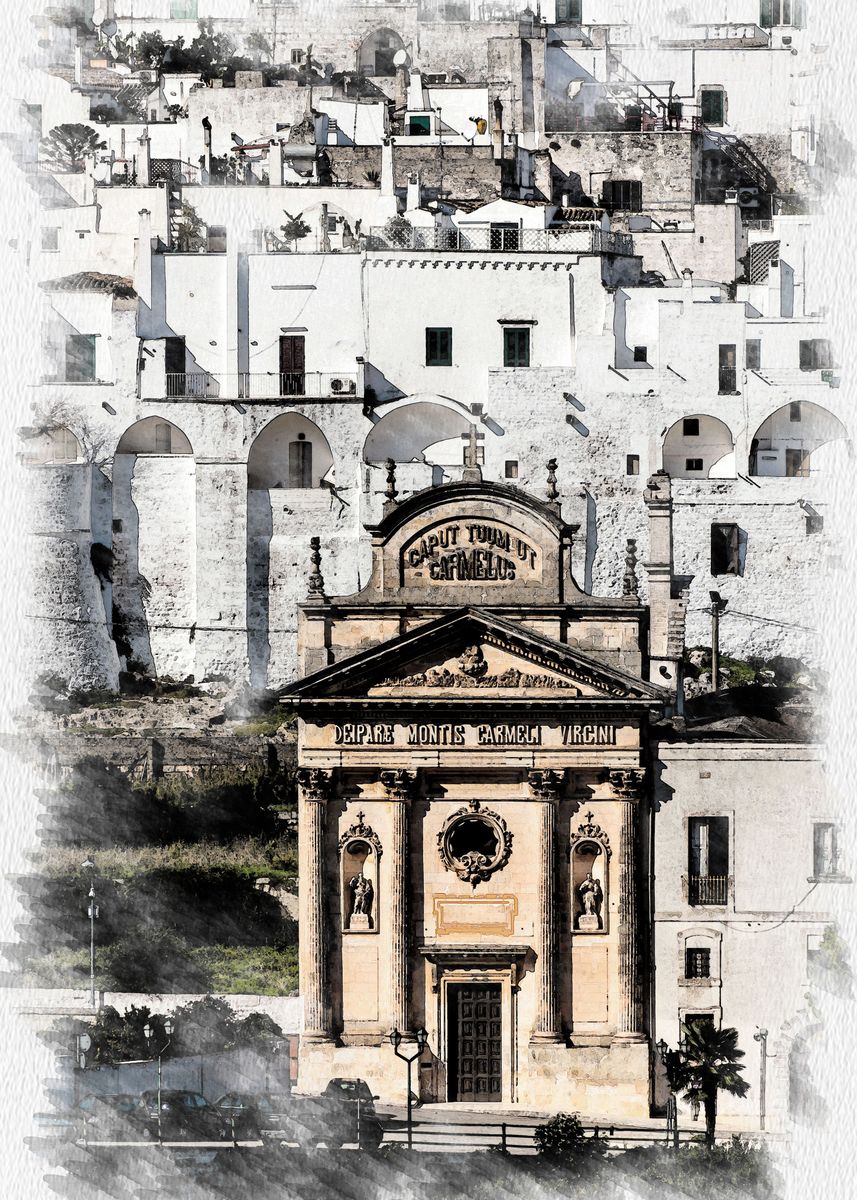 'Ostuni white village' Poster, picture, metal print, paint by Sergio ...