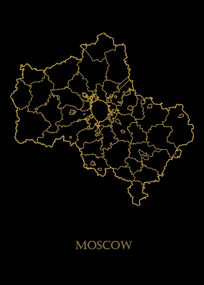 'Moscow gold ' Poster, picture, metal print, paint by B & W Arts | Displate