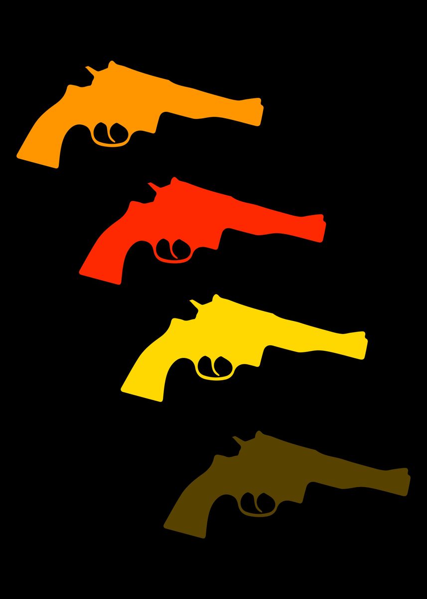 'Pop Art Guns' Poster, picture, metal print, paint by Scar Design ...