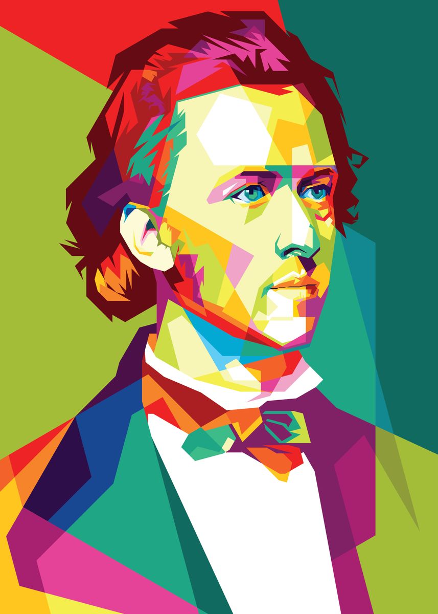'Frederic Chopin' Poster, picture, metal print, paint by Aminuddin amex | Displate