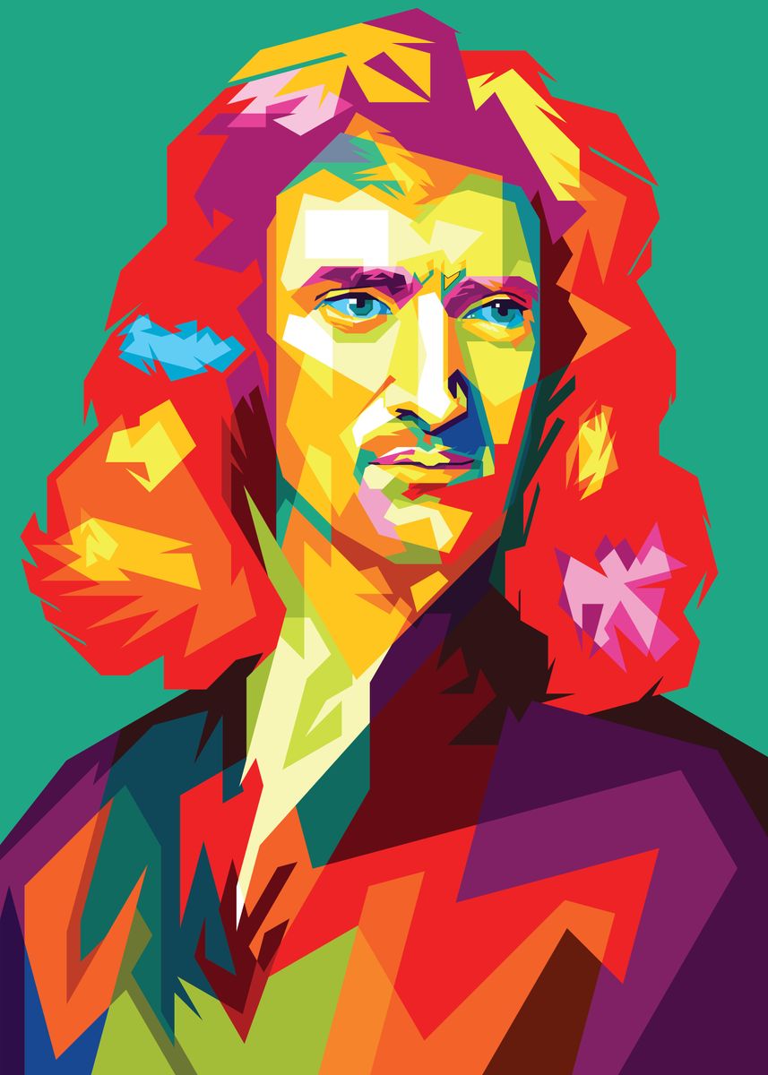 'Isaac Newton' Poster by Aminuddin amex | Displate