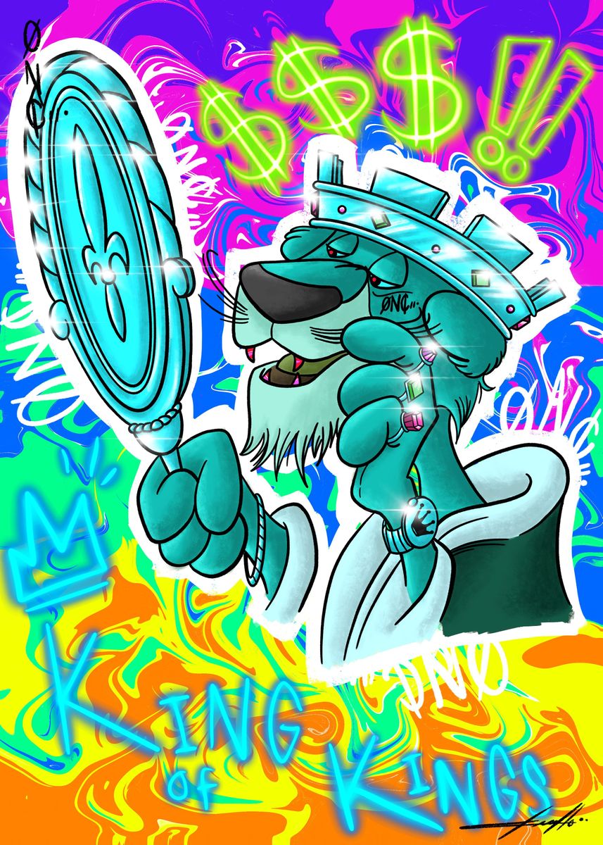 'BLUE ICE' Poster, picture, metal print, paint by O N C | Displate