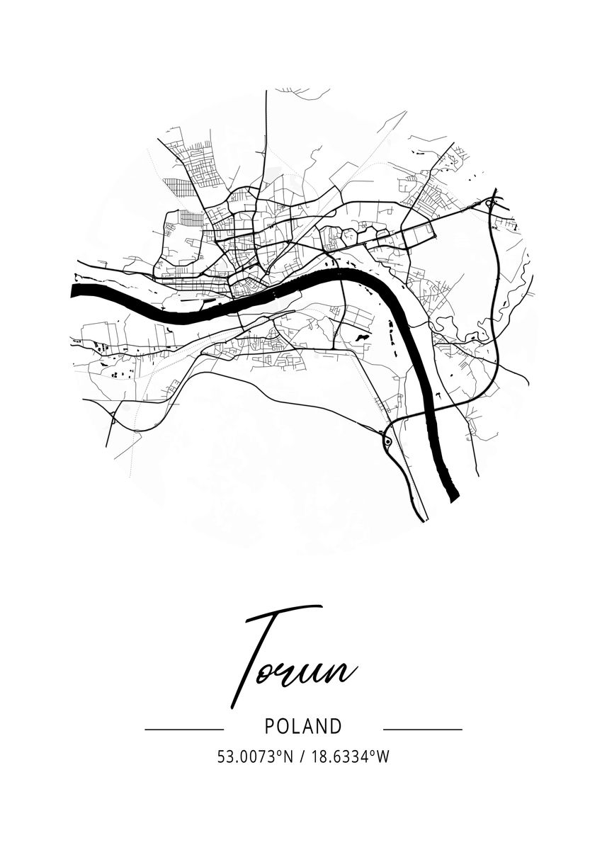 'Toru Area City Map' Poster, picture, metal print, paint by Tien ...