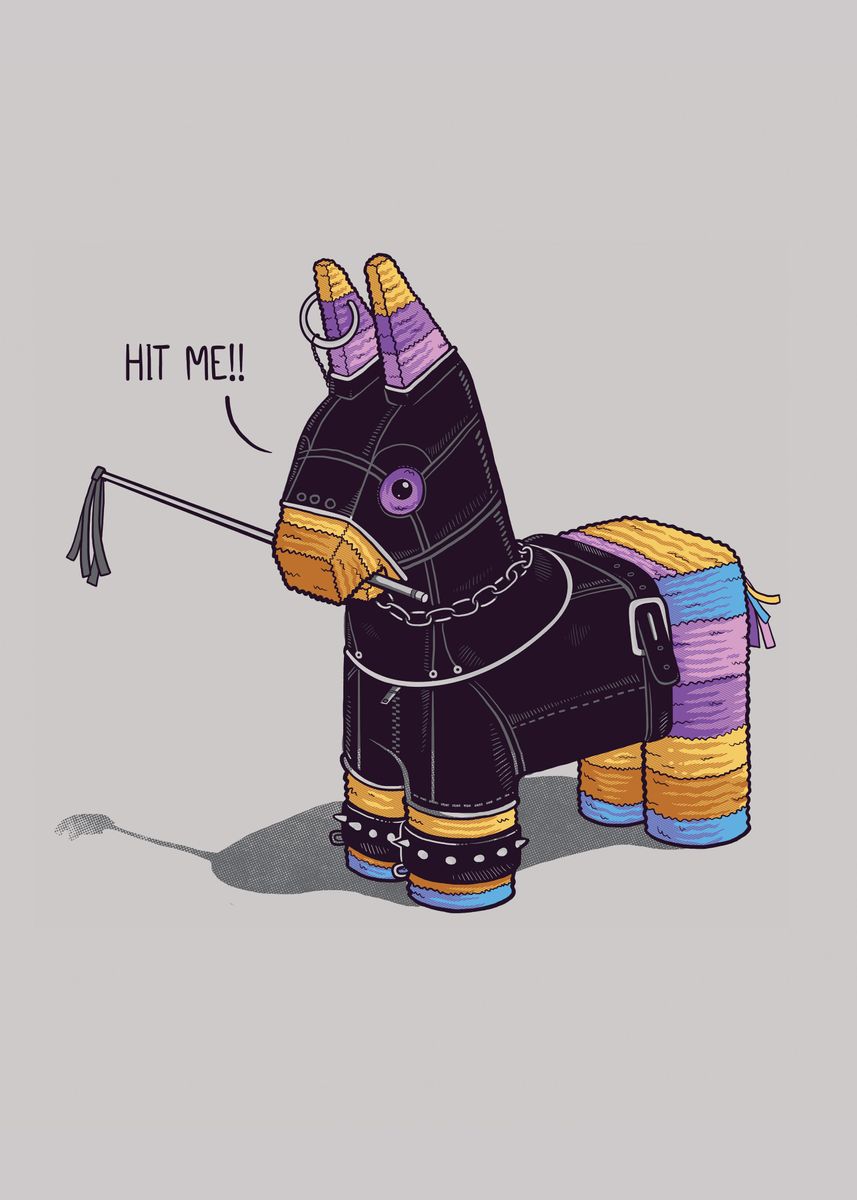 'Hit me' Poster, picture, metal print, paint by Ignacio Díaz Arjona ...