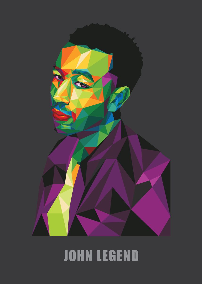 'John Legend' Poster, picture, metal print, paint by Yanz Studio | Displate