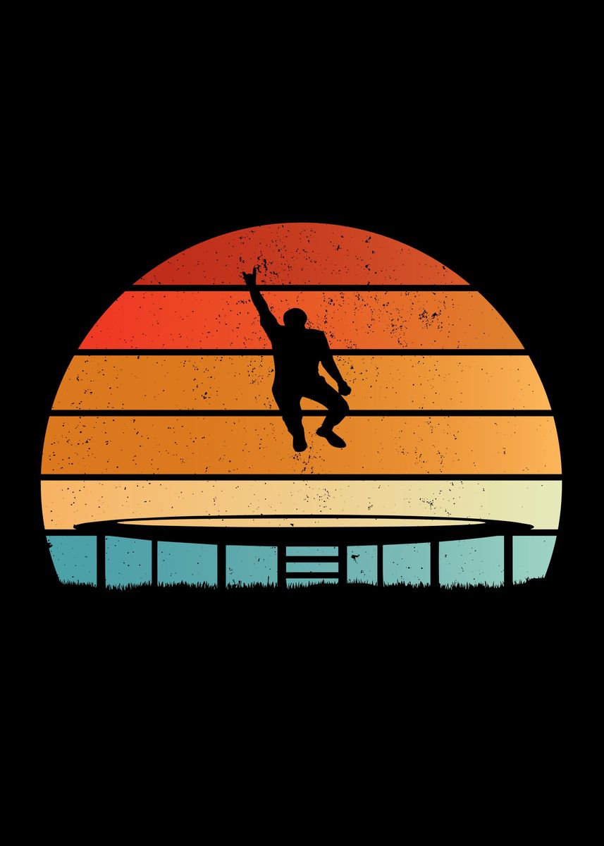 'Trampoline jumping gift' Poster by TW Design | Displate